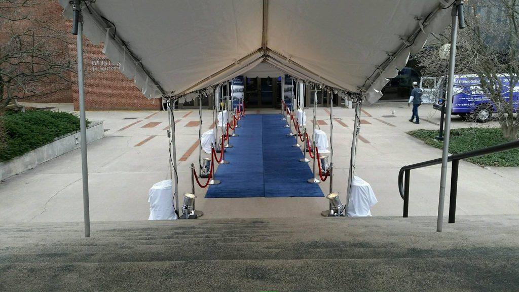 tent walkway entrance Bucknell - Scranton Party